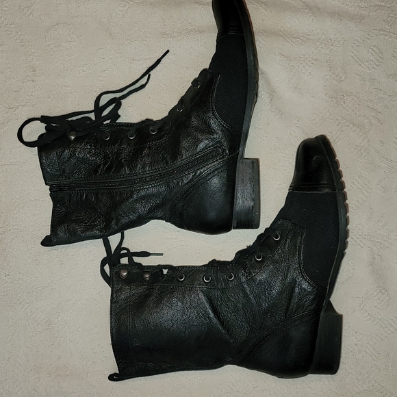 BC Footwear | Shoes | Bc Boots Black 0 Leather Lace Up And Zipper On ...